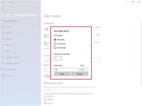 Complete Guide How To Set And Reset Data Usage Limit On Windows