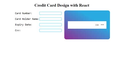 Github Sametozeren Credit Card Design With React Credit Card Design With React