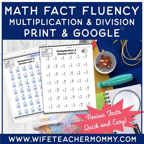 Awesome Multiplication And Division Fact Fluency Worksheets Worksheets