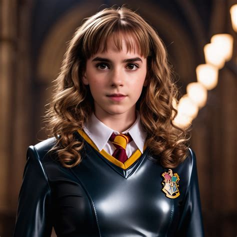 Hermione Granger in Tight Latex Uniform | Stable Diffusion Online