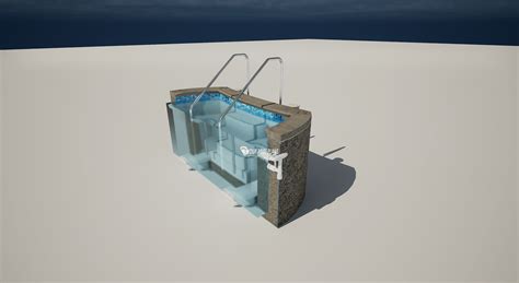 Pool Cross Section 3d Model Creation Swimming Pool Design Plans