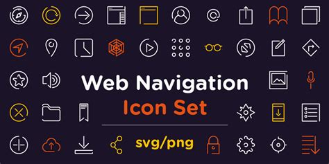 [free Download] Web Navigation Icons 100 Vectors Ewebdesign