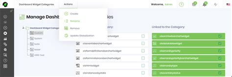 Dashboard Widget Categories FlowWright