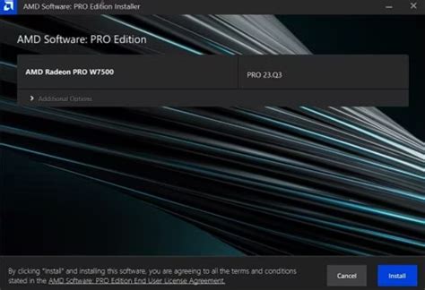 Install AMD Software PRO Edition