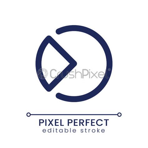 segment chart pixel perfect linear ui icon stock vector 6267925