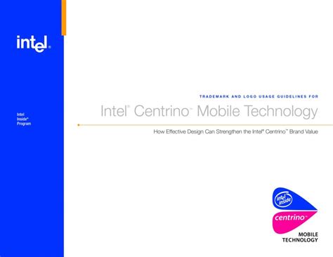 Intel Centrino Branding Style Guides