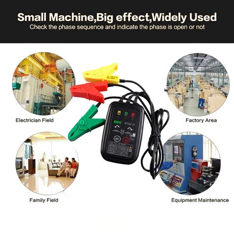Duoyi Dyxz 01 Dyxz 02 3 Phase Detector Rotation Tester Non Contact Phase Sequence Detector Meter