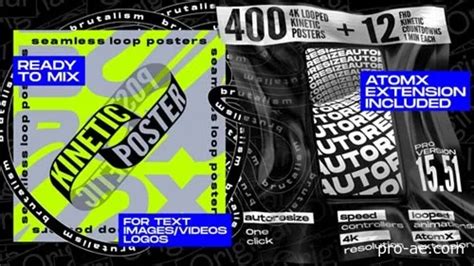Seamless Loop Kinetic Posters V154 24684532 Project And Script For After Effects