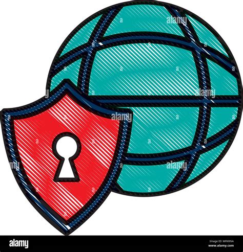 Cyber Security Global Connection Technology Stock Vector Image And Art