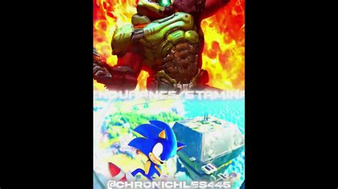 Doomslayer Vs Sonic Battle Youtube