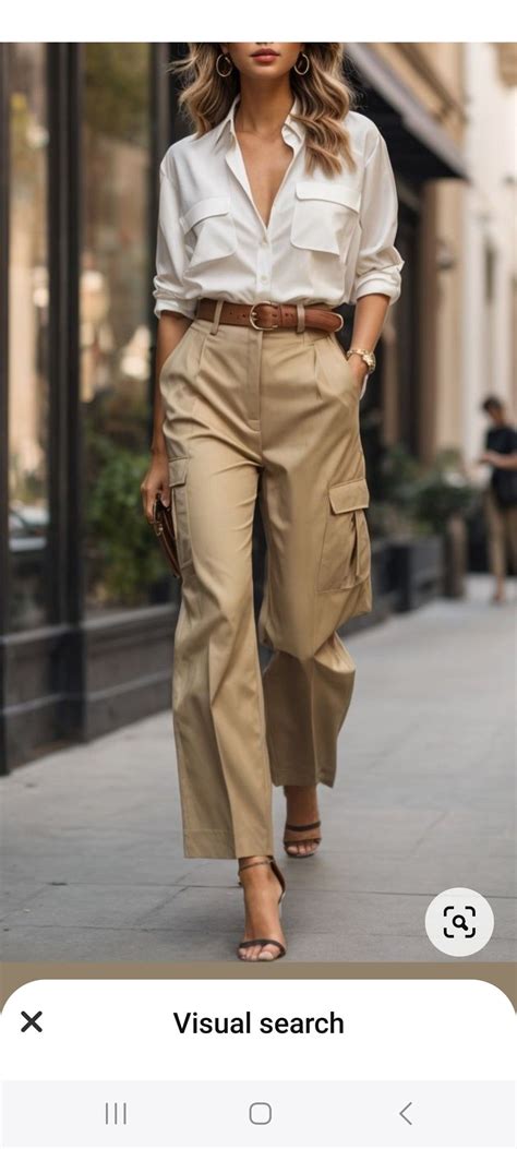 Chic Khaki Cargo Pants With Pockets Chic Beige Bottoms With Cargo