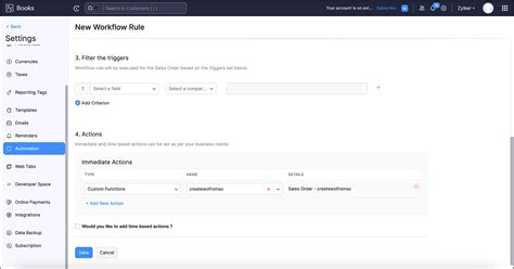 zoho fsm create a work order in zoho fsm from a sales order in zoho books
