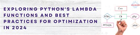 exploring python s lambda functions and best practices for optimization