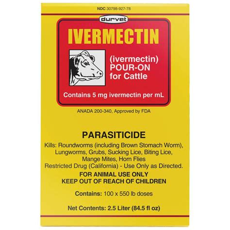 Durvet Ivermectin Pour On For Cattle