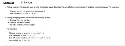 Solved Exercise In Python Write A Program That Asks The Chegg