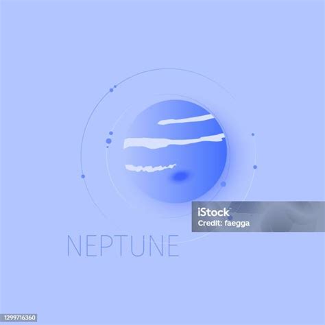 Neptune Planet With Satellites Orbit Stock Illustration Download Image Now Abstract Art