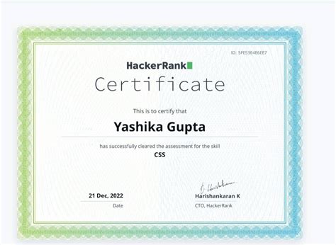 Yashika Gupta On Linkedin Hackerrank Css Hackerrank