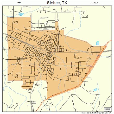 Silsbee Texas Street Map 4867832