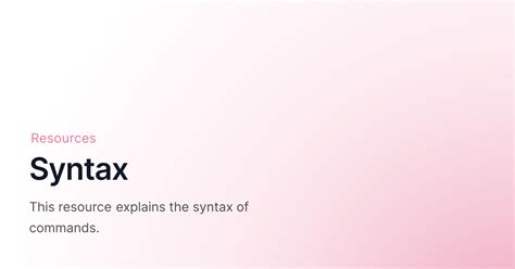 Syntax Baobun Docs