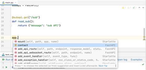 FastAPI PyCharm