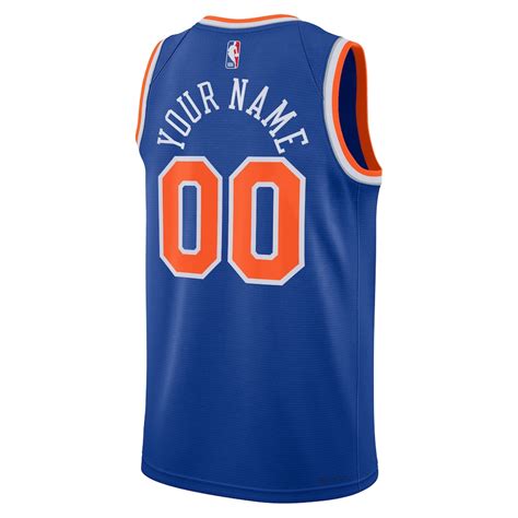 New York Knicks Nike Icon Blue Custom Nba Jersey