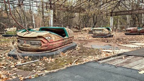 Abandoned Amusement Park In Chernobyl Ukraine Stock Image Image Of