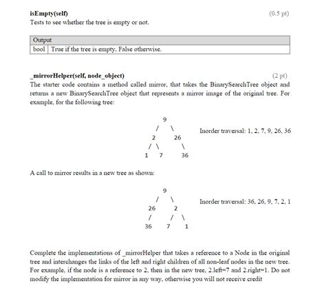 Solved Section 1 The Binary Search Tree Class We Discussed