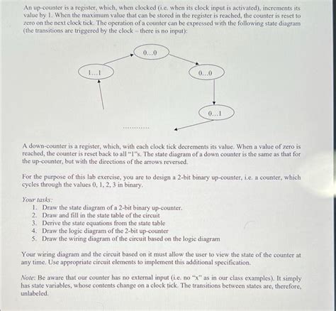 solved 1a design a 2bit up counter state diagram1b draw the