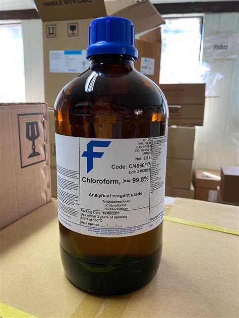Chloroform 998 Argrade 25 ลิตรขวด ยี่ห้อ Fisher England แล็ป