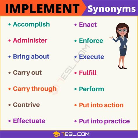 100 Synonyms For Implement With Examples Another Word For Implement 7ESL