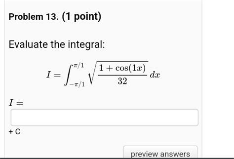 Solved Problem 13 1 ﻿pointevaluate The