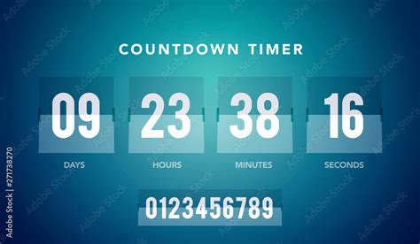 Vector Illustration Flip Countdown Clock Counter Timer For Website Stock Vector Adobe Stock