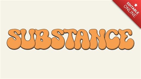 Substance | Super Retro Font Editable Online | Text Effect Generator