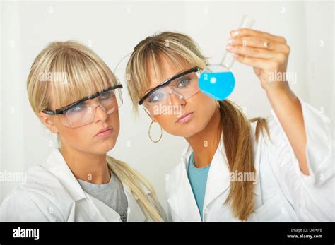 Female In Lab Stock Photo Alamy