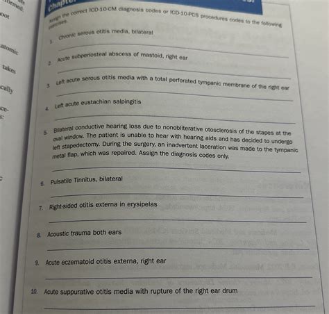 Solved The Correct Icd 10 Cm Diagnosis Codes Or Icd 10 Pcs Procedures 1 Answer