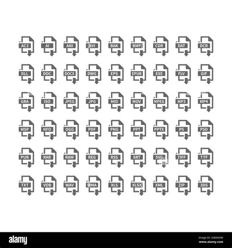 File Type Download Vector Icons File Format With Arrow Icon Set Files