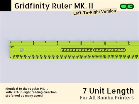 Gridfinity Ruler Mkii Ltr Version 7 Unit Length By Engineering By