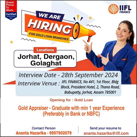 Ananta Hazarika On Linkedin Vacancy Iifl Assamjobs Banking Nbfc Urgenthirng Finance