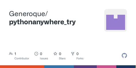 Github Generoquepythonanywheretry