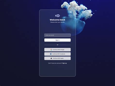 Design Glass Morphism Login Screen Behance
