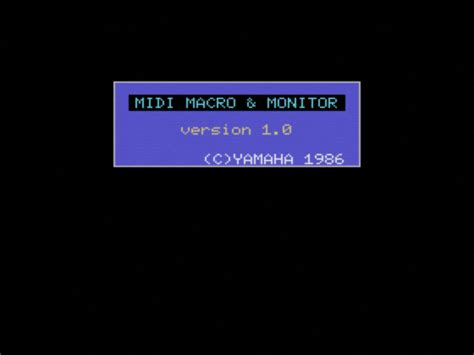 Midi Macro And Monitor 1986 Msx Yamaha Generation Msx Midi Macro And Monitor 1986 Msx Yamaha Generation Msx