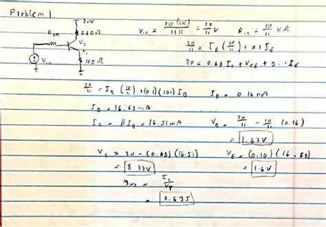 Solved 1 Find The Dc Operating Point Using The Exact