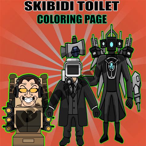 Skibidi Toilet Coloring Pages Titan Cameraman