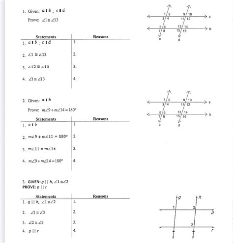 solved 1 given aib cd prove ∠1≅∠13 2 given a b prove