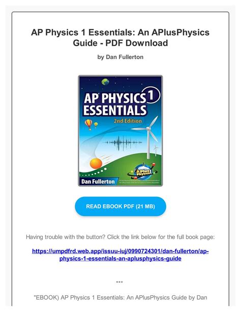 EBOOK AP Physics 1 Essentials An APlusPhysics Guide By Dan Fullerton By MyraLubowitzlw Issuu