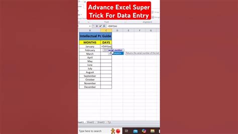 How To Find Months Days In Excel 💯 Advance Excel 🔥shorts Excel