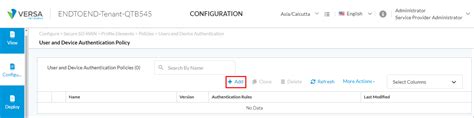 configure sd wan user and device authentication versa networks