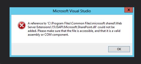 Visual Studio 2013 Cannot Add Reference To Microsoft SharePoint Dll