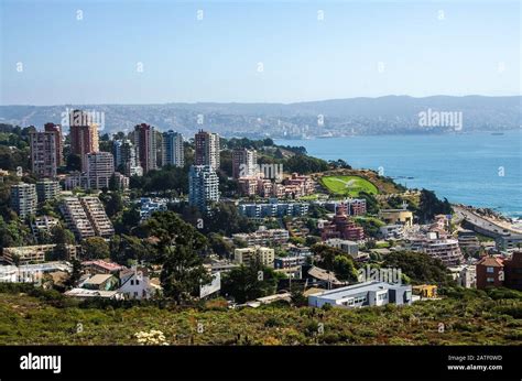 Landscape Of Valparaiso Colorful Buildings Of The Unesco World