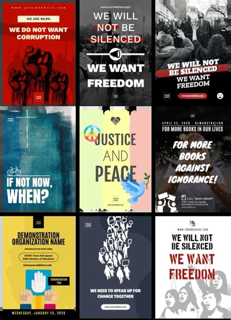 Protest Poster Designs To Customize Online